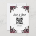 elegant skeletons floral halloween wedding qr code invitation | Zazzle