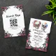 elegant skeletons floral halloween wedding qr code invitation | Zazzle