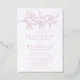 Elegant Sketched Floral Wedding Letterpress Invitation | Zazzle