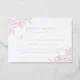 Elegant Sketched Floral Wedding Letterpress RSVP Cards | Zazzle
