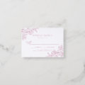 Elegant Sketched Floral Wedding Letterpress RSVP Cards | Zazzle