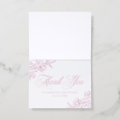 Elegant Sketched Floral Wedding Letterpress Thank You Card | Zazzle