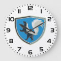 Elegant Skunk Emblem Wildlife Inspired Crest Large Clock | Zazzle