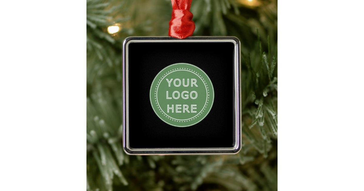 Elegant & Sleek Black QR Code Metal Ornament | Zazzle