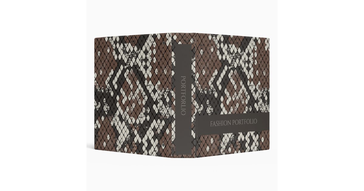 Elegant Snake Skin Portfolio Binder | Zazzle