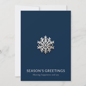 Elegant Snowflake Season's Greetings Card | Zazzle