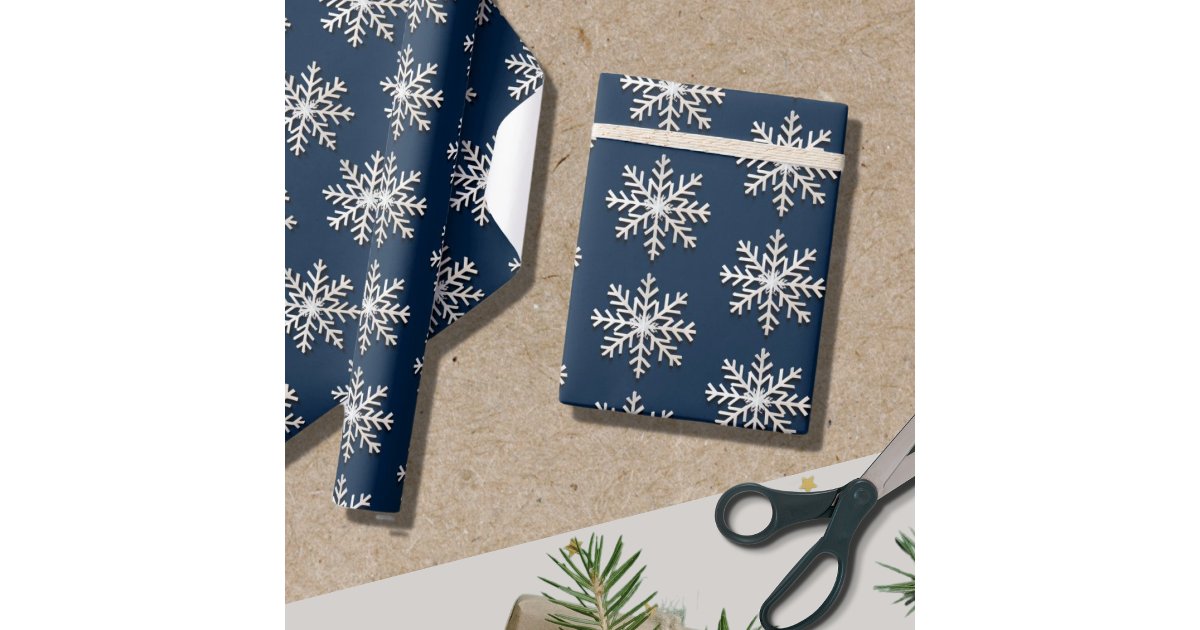 Elegant Snowflake Wrapping Paper | Zazzle