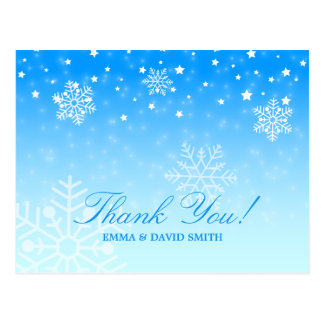 Snowflake Thank You Cards - Greeting & Photo Cards | Zazzle