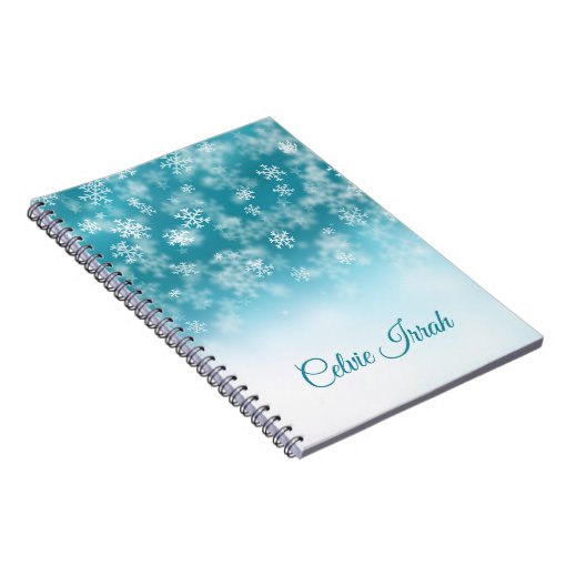 Elegant Snowflakes Personalized | Notebook | Zazzle