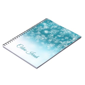Elegant Snowflakes Personalized | Notebook | Zazzle