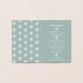 Elegant Snowflakes Wedding Winter Christmas Menu | Zazzle