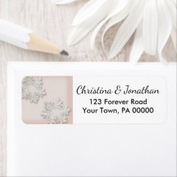 Elegant Snowflakes Winter Return Address Labels | Zazzle