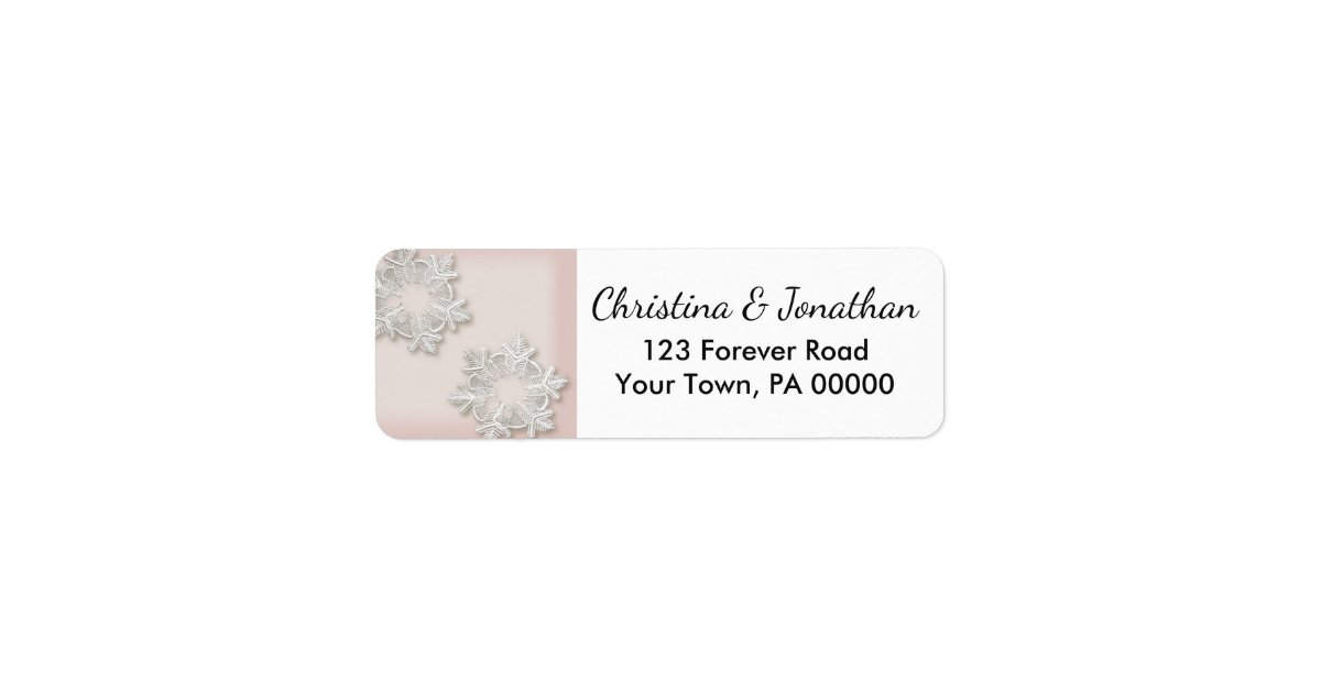 Elegant Snowflakes Winter Return Address Labels | Zazzle