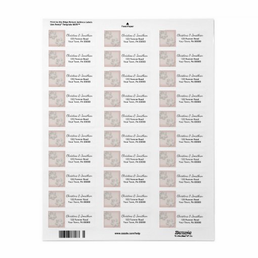 Elegant Snowflakes Winter Return Address Labels | Zazzle