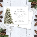 Elegant Snowy Christmas Tree Christmas Party Invitation | Zazzle
