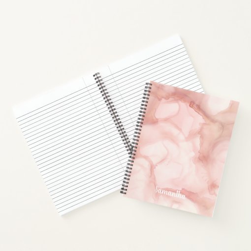 Elegant Soft Blush Pink Pastel Notebook Journal | Zazzle