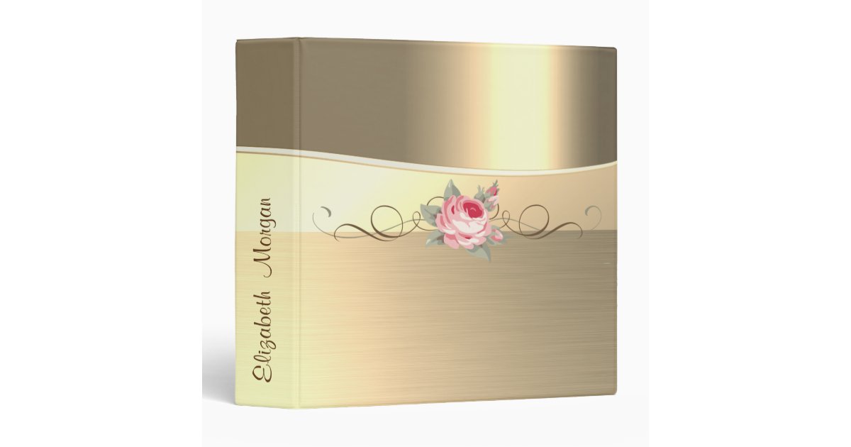 Elegant Sophisticated,Chic ,Flower Binder | Zazzle
