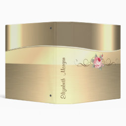 Elegant Sophisticated,Chic ,Flower Binder | Zazzle