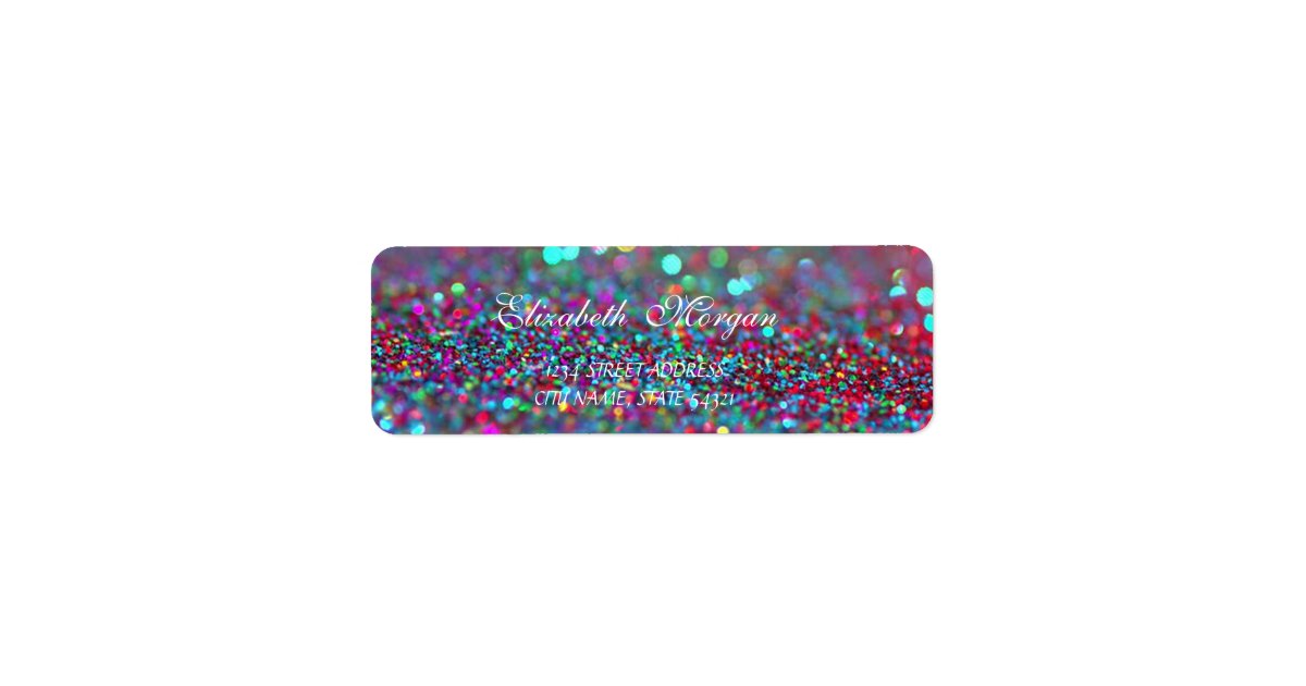 Elegant Sophisticated Colorful Bokeh Address Label | Zazzle
