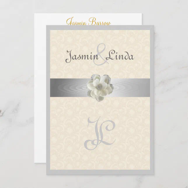 Elegant, Sparkle, Faux Ribbon, Wedding Invitation | Zazzle