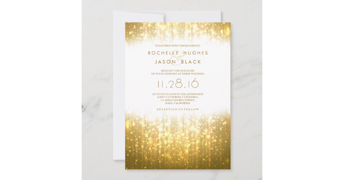 Elegant Sparkle Invitation | Zazzle