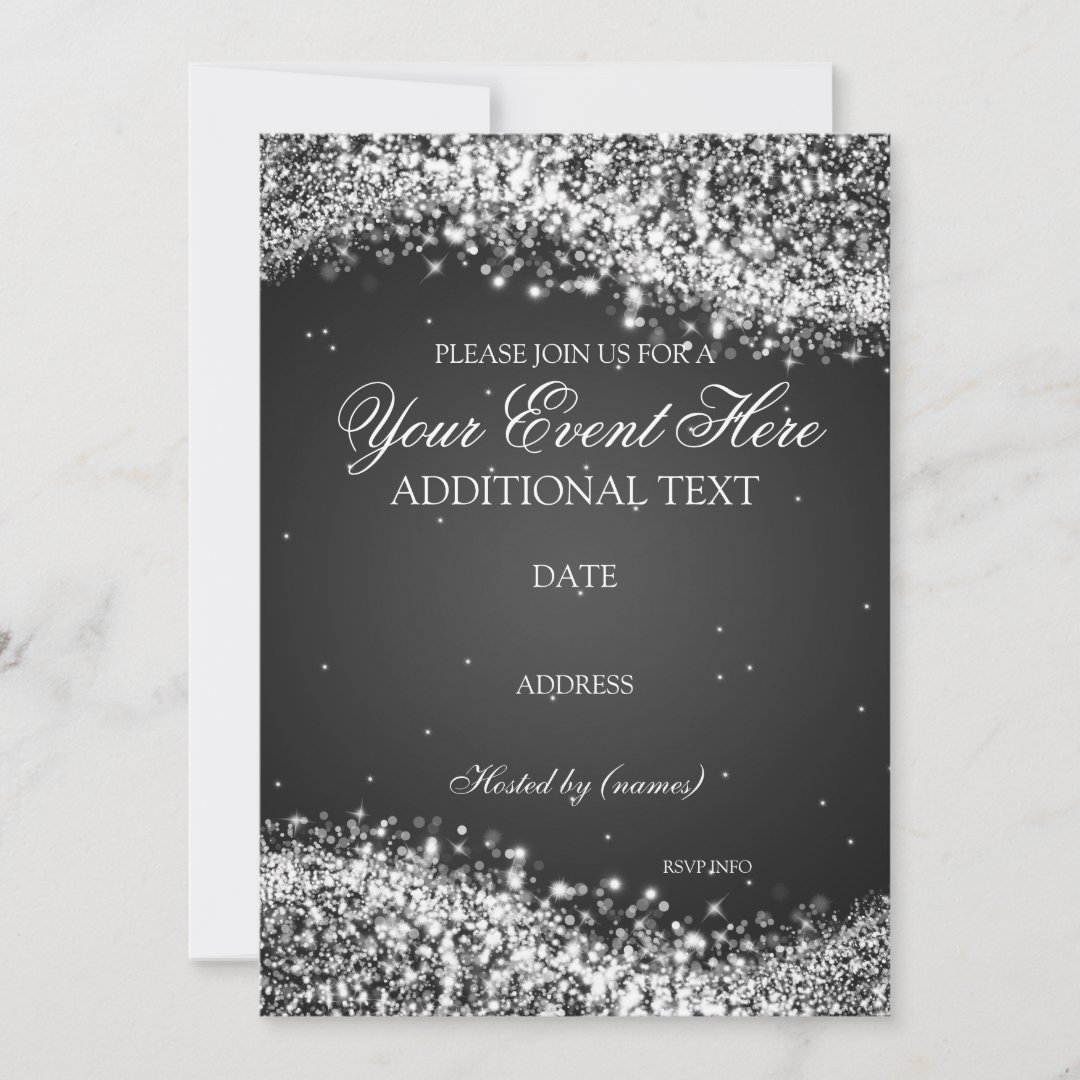 Elegant Sparkle / Sparkling Template Party | Zazzle
