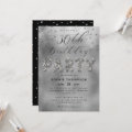Elegant Sparkles Glitter Silver Birthday Party Invitation | Zazzle