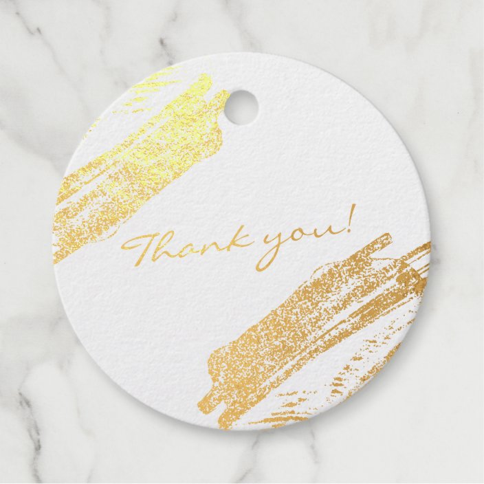 Elegant Sparkling Thank you Graduation Real Foil Favor Tags | Zazzle.com