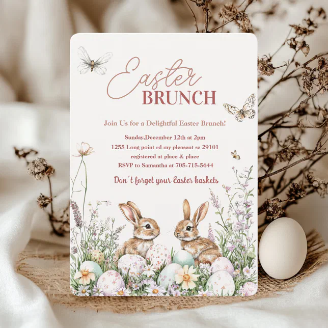 Elegant Spring Easter Brunch Invitation | Zazzle