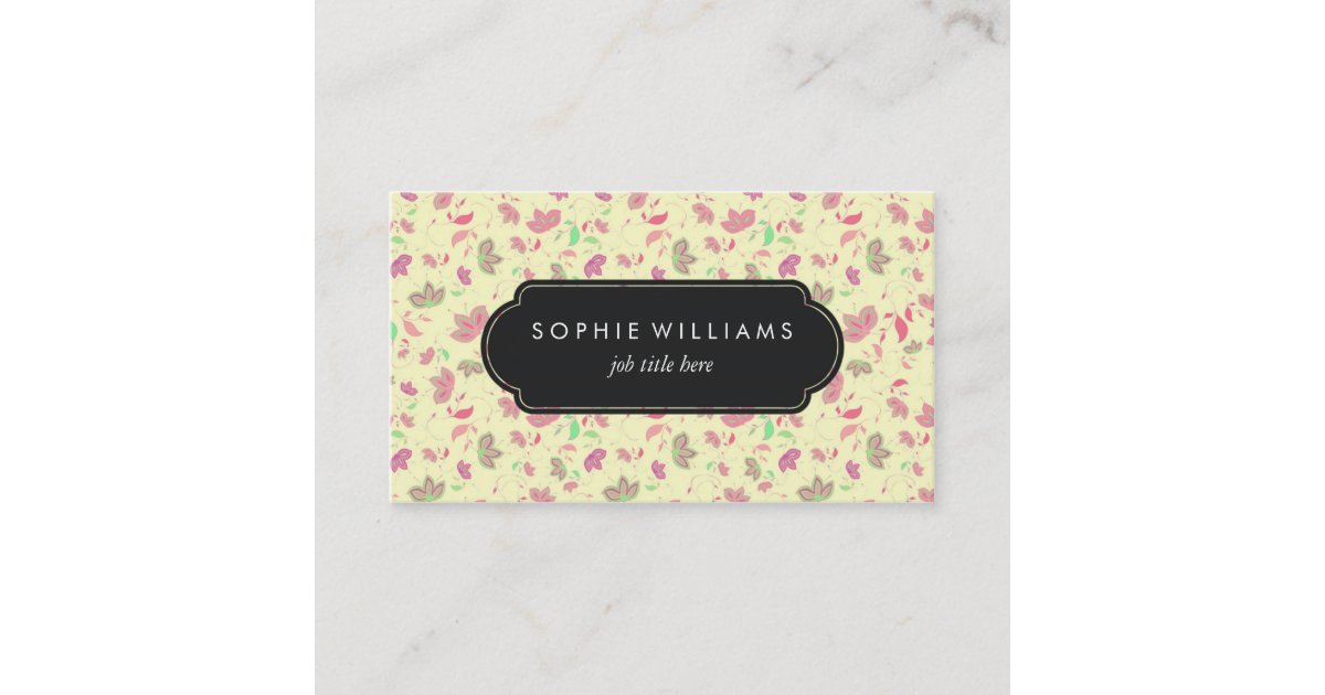 Elegant Spring Flowers Business Card | Zazzle