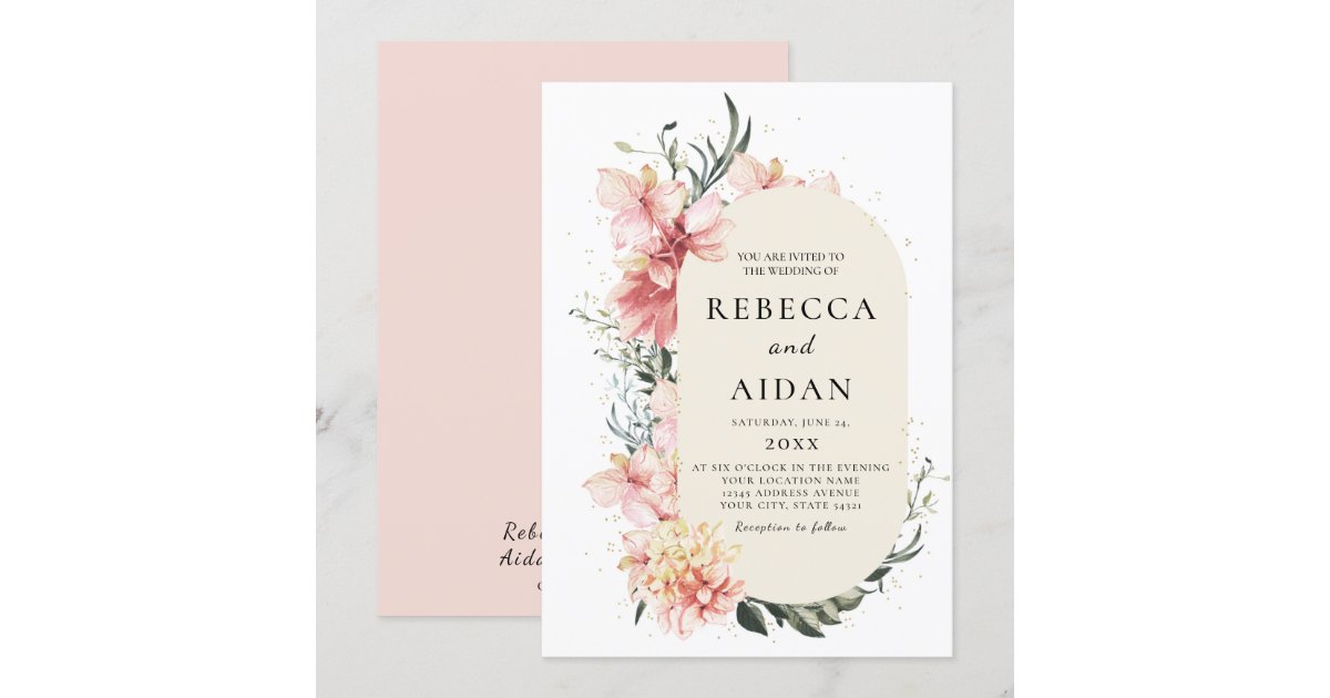 Elegant Spring Pastel Flower Wedding Invitation | Zazzle