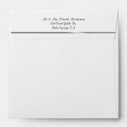 Elegant Square Invitation Envelope | Zazzle