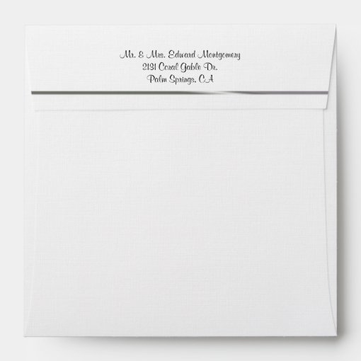Elegant Square Invitation Envelope | Zazzle