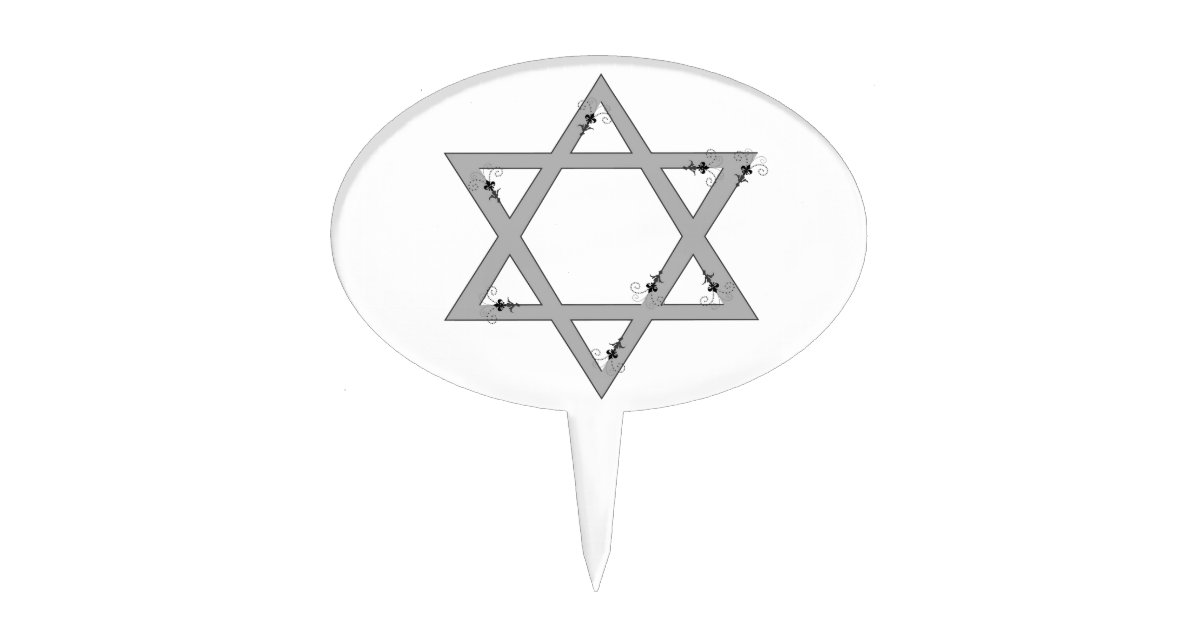 elegant star of david cake topper | Zazzle