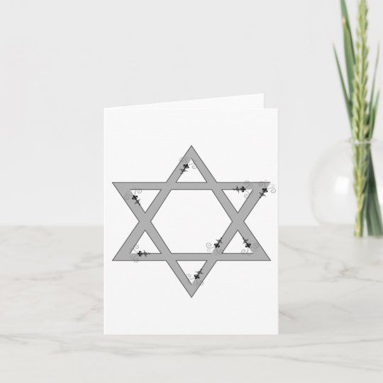 elegant star of david holiday card | Zazzle.com