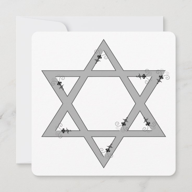 elegant star of david invitation | Zazzle