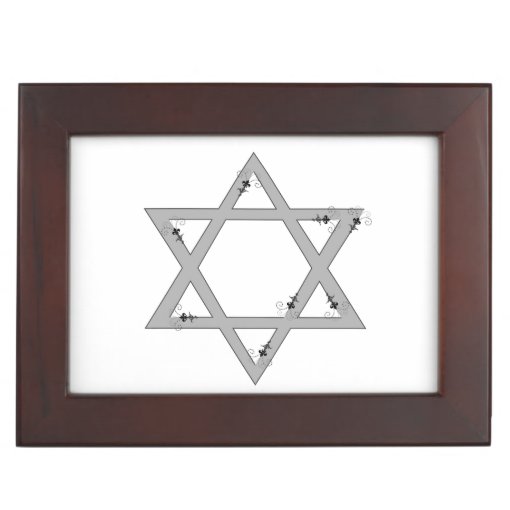 elegant star of david memory box | Zazzle