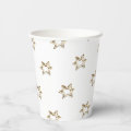Elegant Starry Pattern Stars Faux Gold Stars Paper Cups | Zazzle