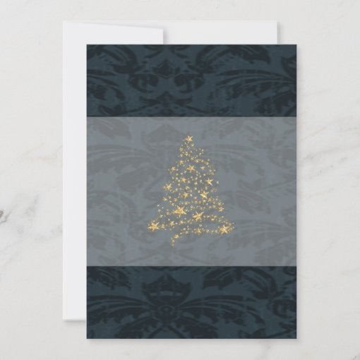 Elegant Stars Christmas Tree ,Bow, Christmas Party Invitation | Zazzle