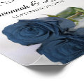 Elegant Steel Blue Rose Gifts & Cards Wedding Sign | Zazzle