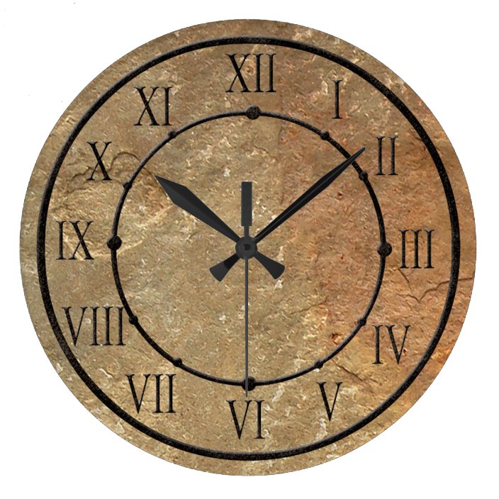 Elegant Stone Look Wall Clock | Zazzle.com