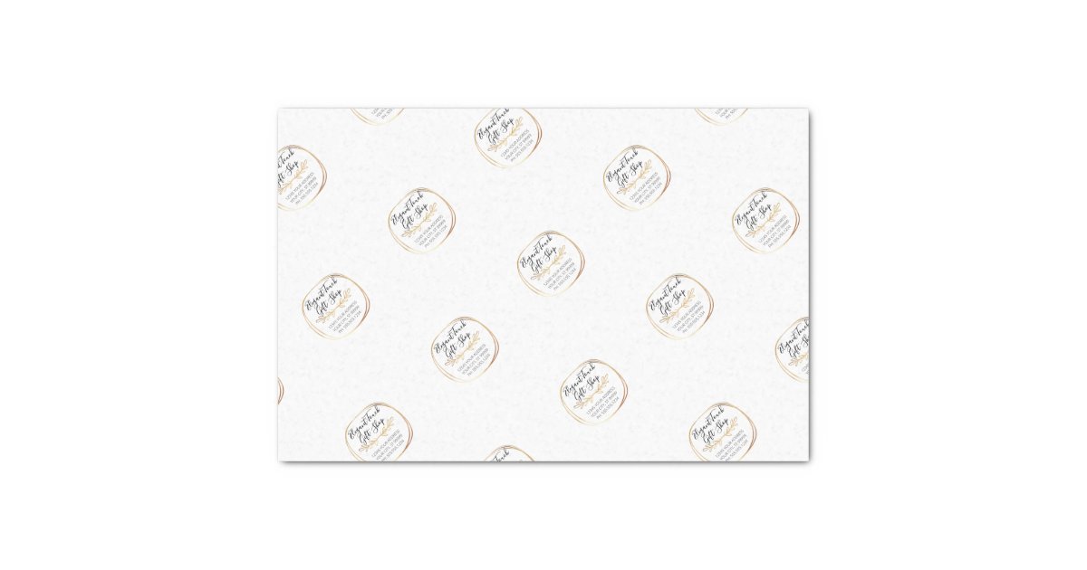 Elegant Store Corporate Branding Create Your Logo Tissue Paper | Zazzle
