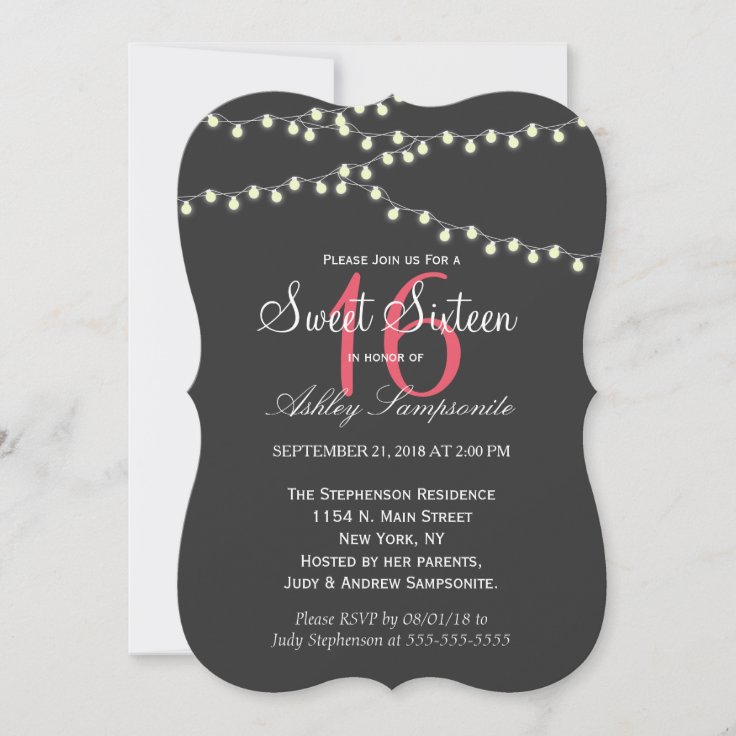 Elegant Strands of Lights Invitation | Zazzle