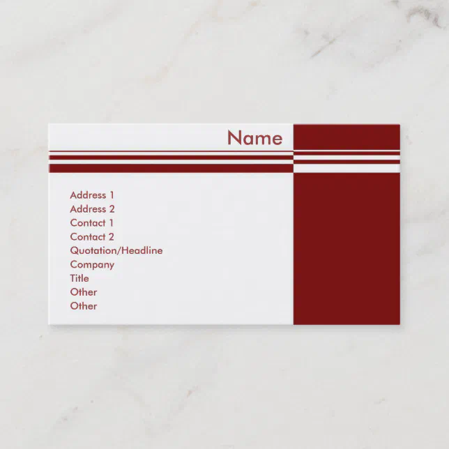 Elegant Stripes Profile Card | Zazzle
