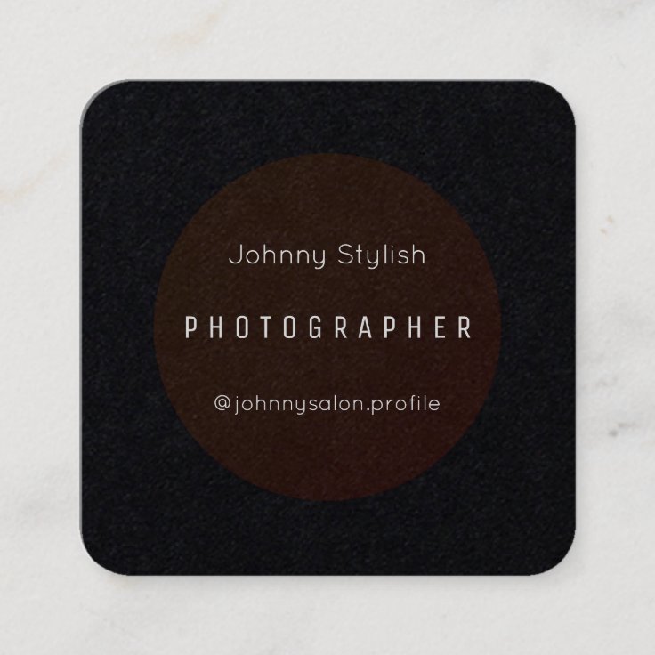 Elegant style rounded frame cover square business card | Zazzle