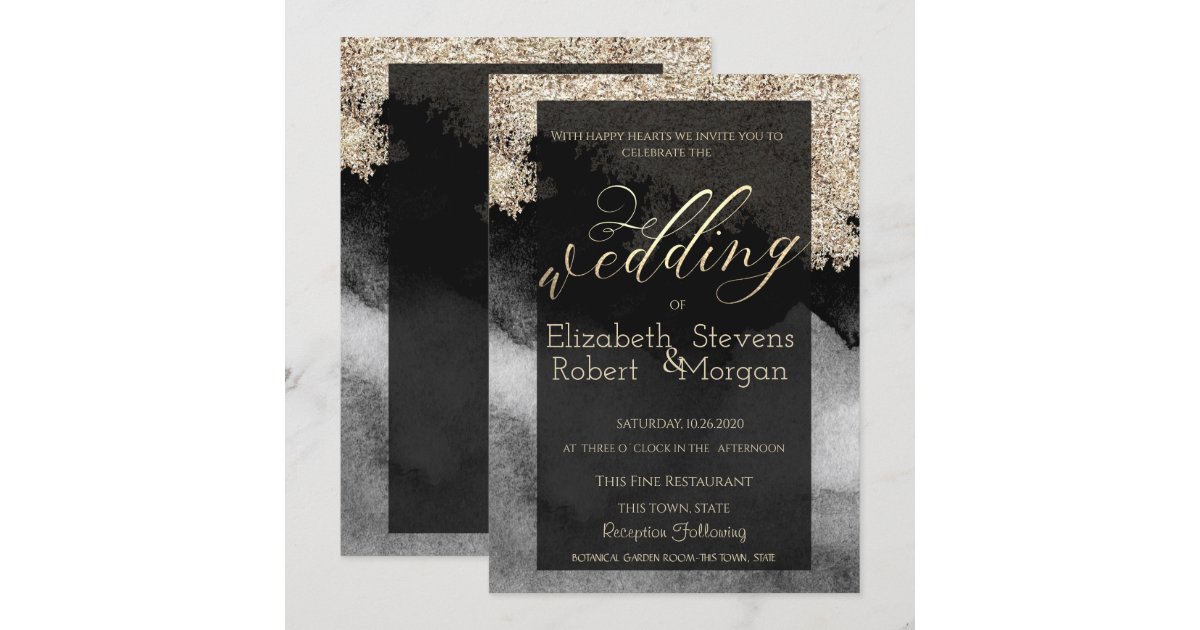 Elegant Stylish Chic Wedding Invitation | Zazzle