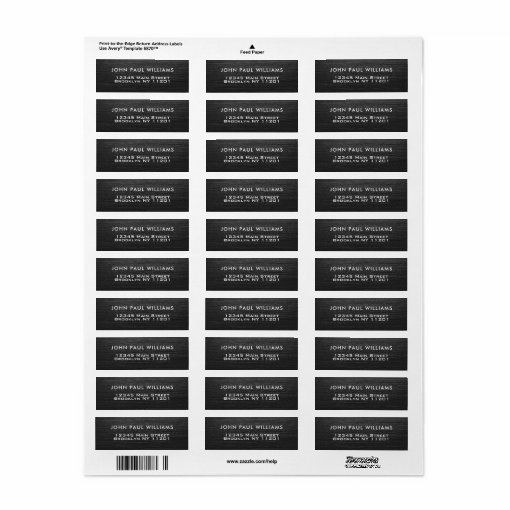 Elegant Stylish Classic Modern Black Brushed Metal Label | Zazzle
