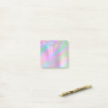 Elegant stylish colorful holographic glitter drips post-it notes | Zazzle