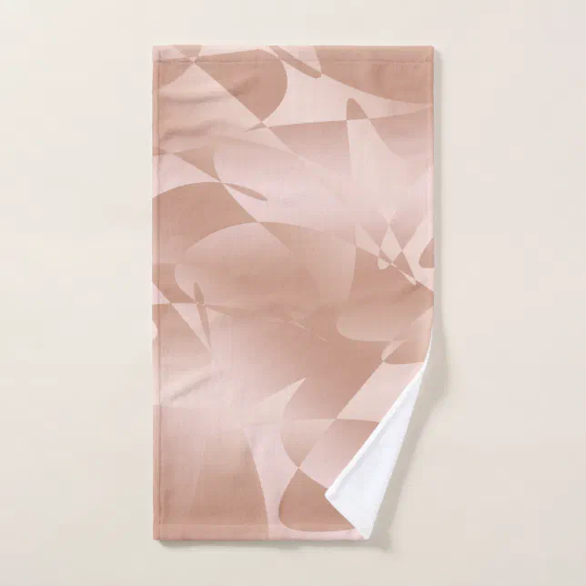 Elegant stylish copper rose gold pattern bath towel set | Zazzle