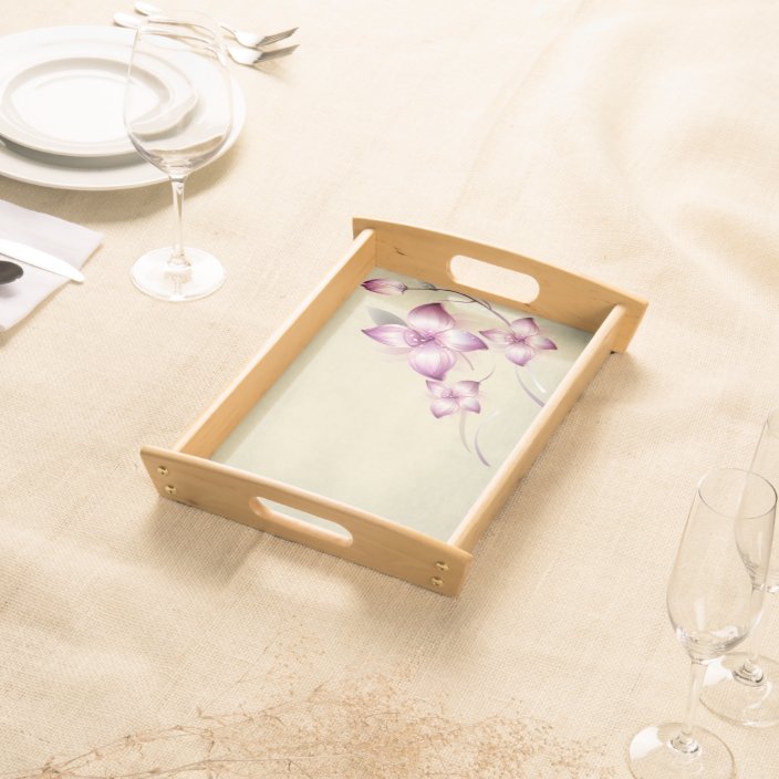 Elegant Stylish Cute ,Flowers Serving Tray | Zazzle.com